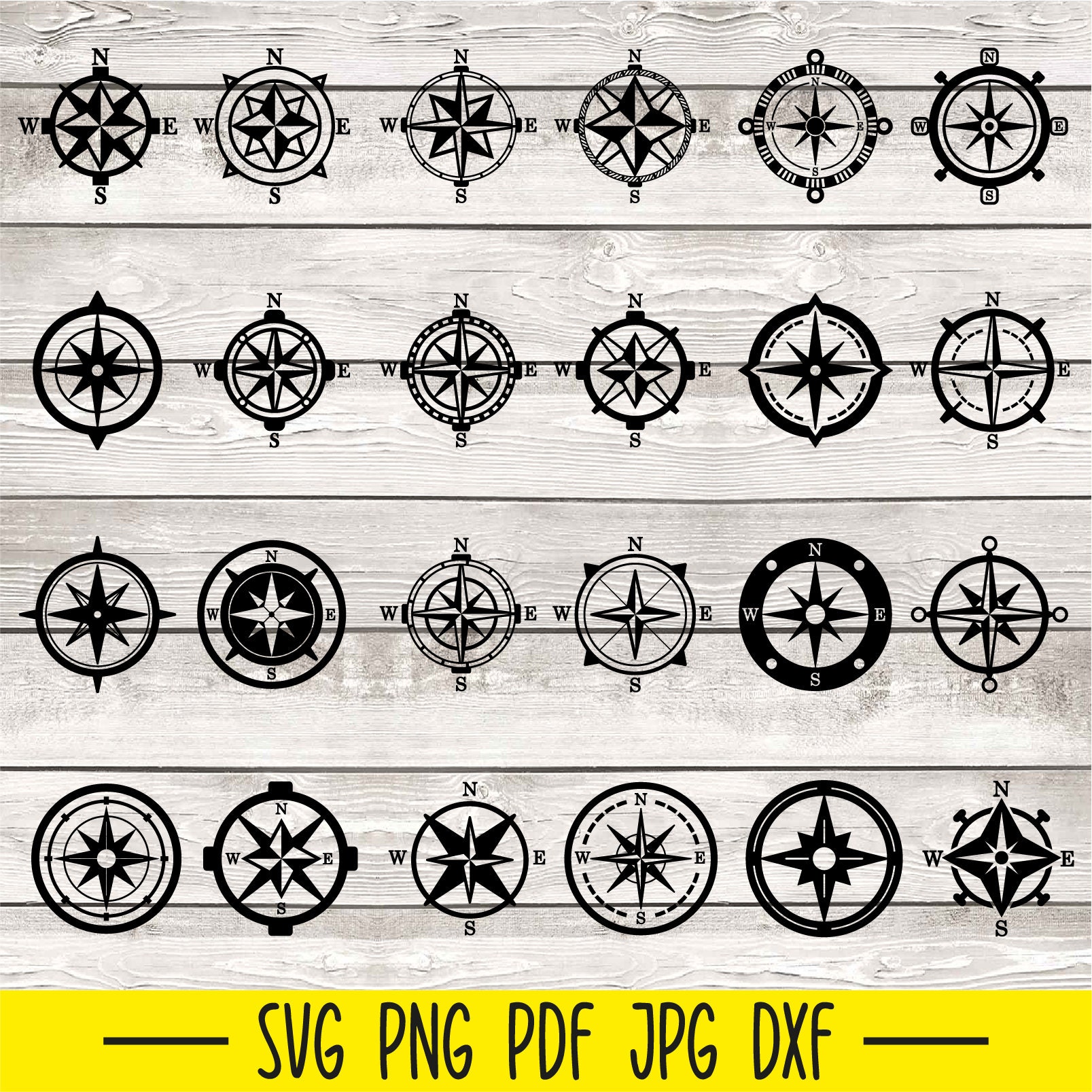 Compass Svg, Compass Clipart, Compass Svg Bundle, Travel Svg, Mountain ...