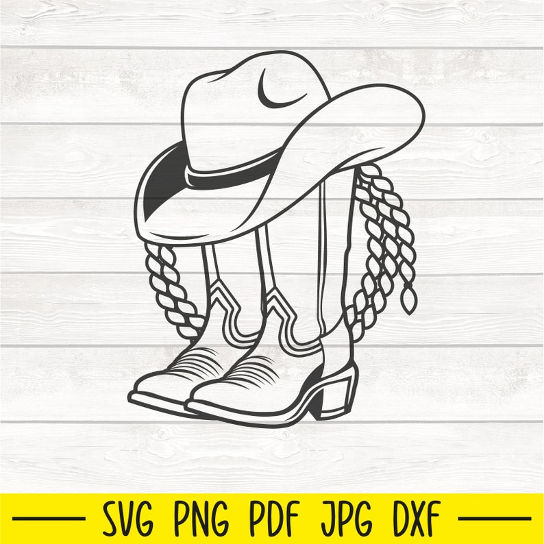 Botas de vaquero svg, botas de vaquera svg, sombrero de vaquero svg ...