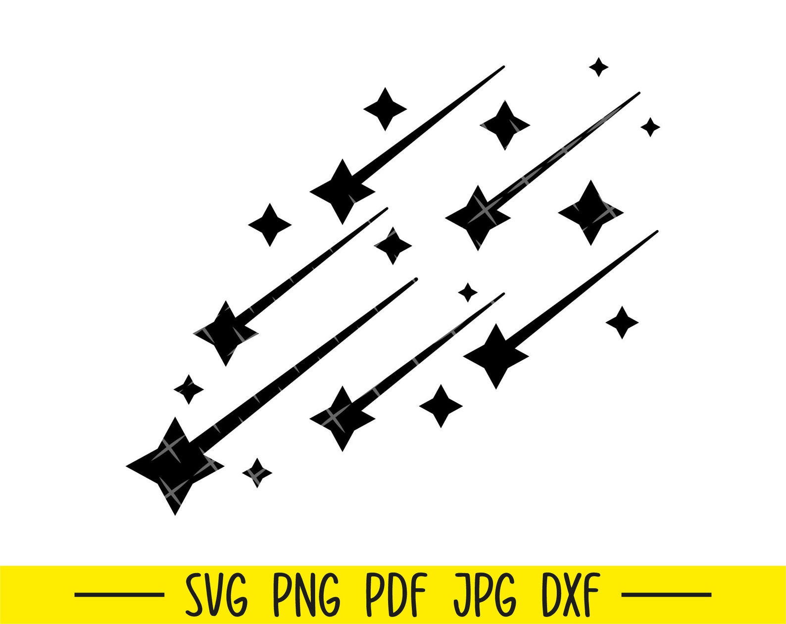 Shooting Star Svg, Shooting Star Svg Bundle, Star Svg File, Star Cut ...