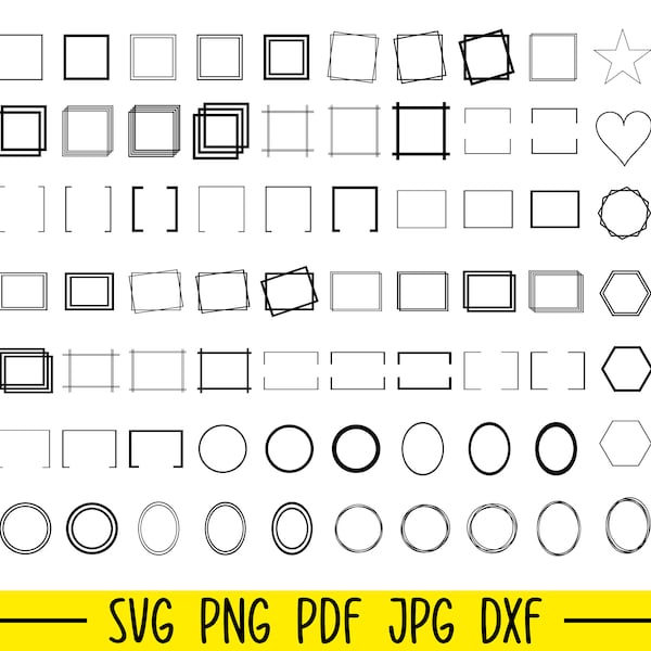 Rectangle Frame Svg - Etsy