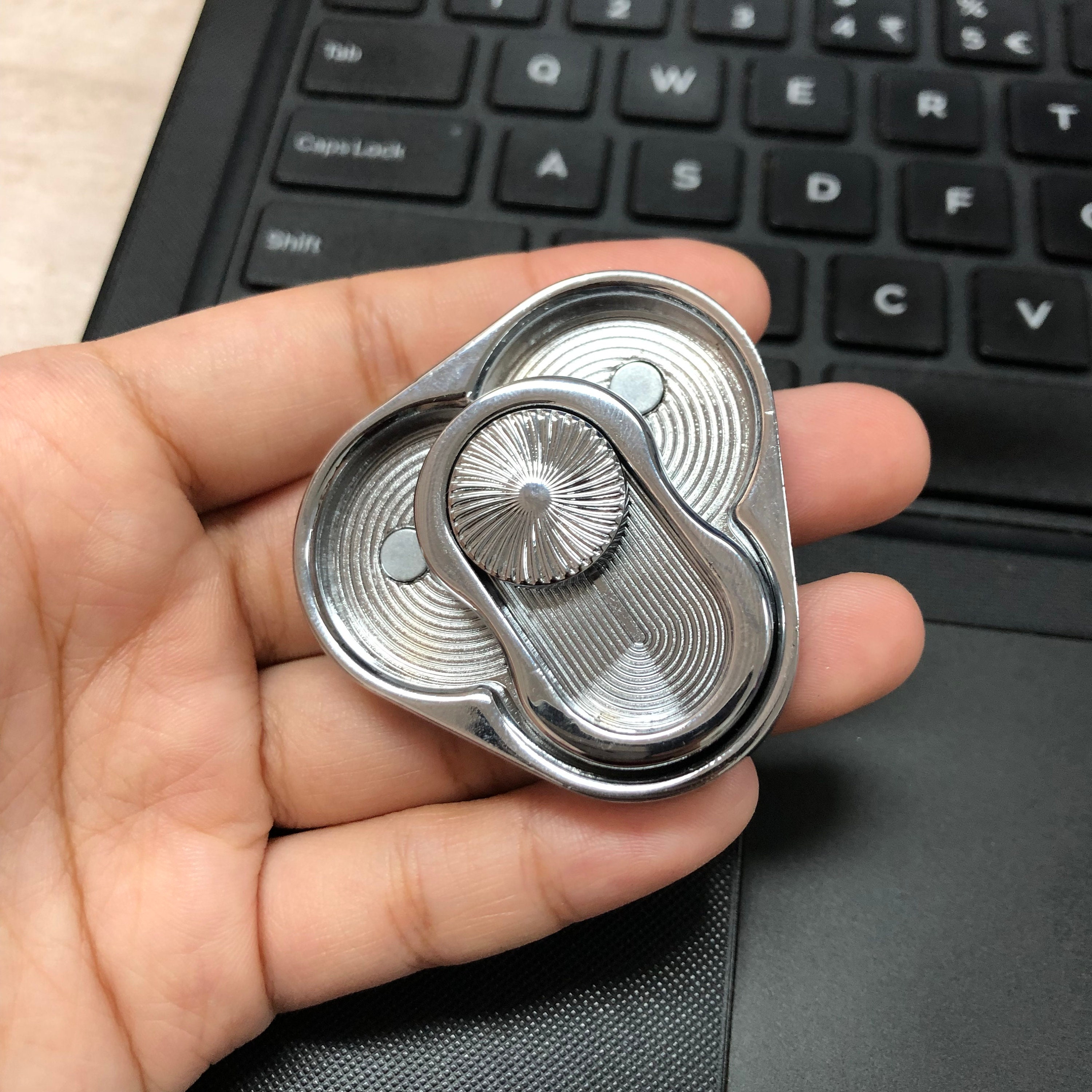 Rotary Magnetic Fidget Slider Adult EDC Metal Fidget Toy Hand - Etsy