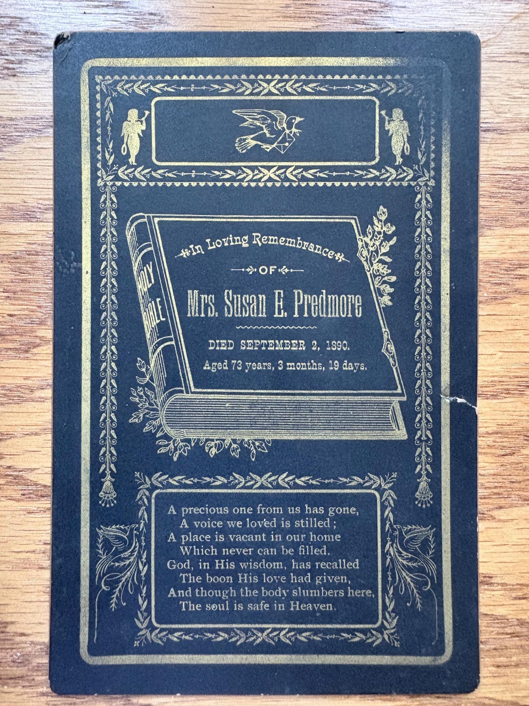 Victorian Mourning Card and Photo of Mourner - Etsy