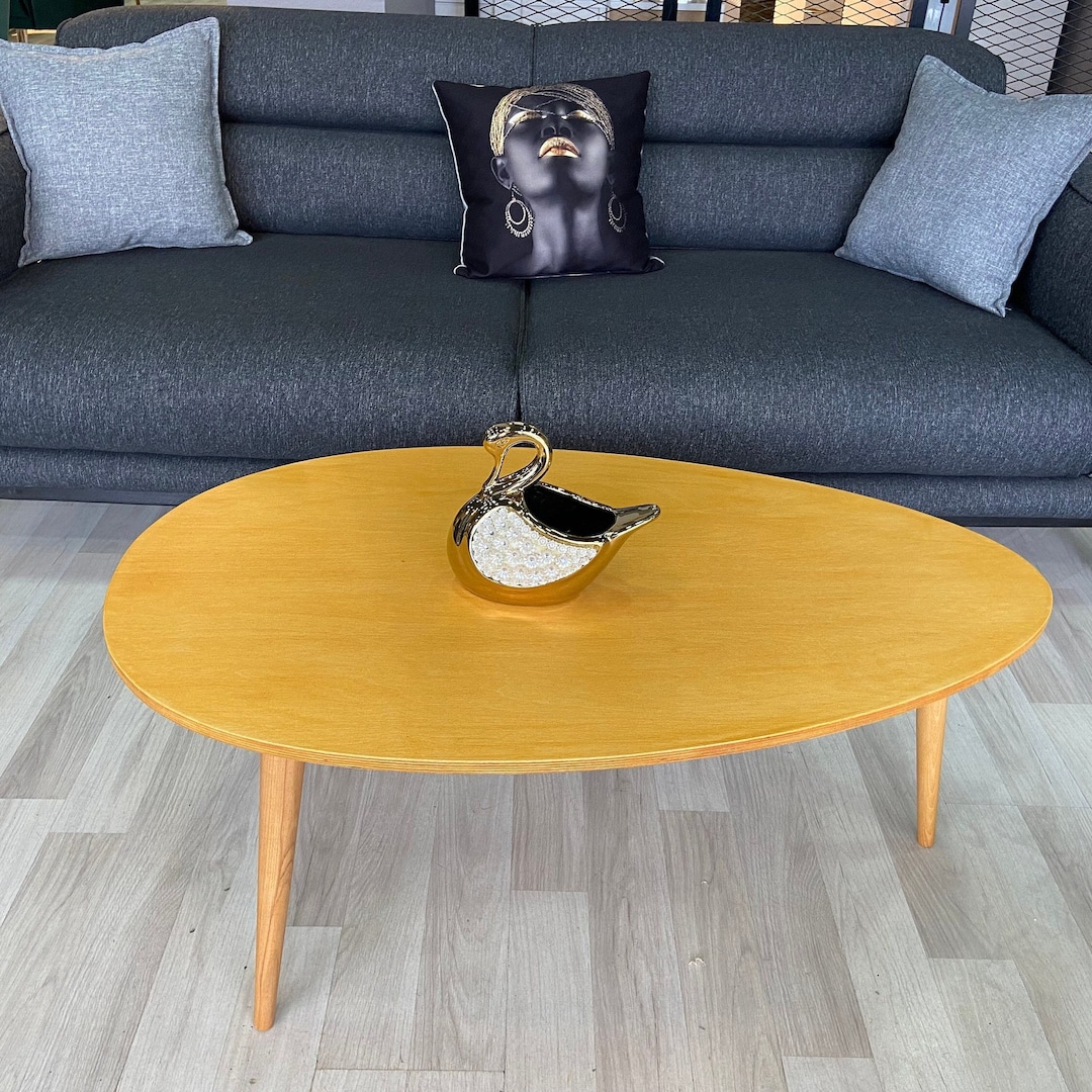 Egg Shape Coffee Table, Oval Coffee Table, Wooden Coffee Table ,wooden ...