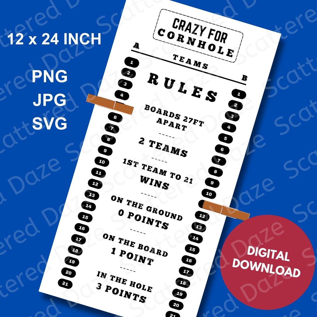 Cornhole Scoreboard SVG, PNG, Corn Hole SVG, Cricut, Silhouette, Cut ...