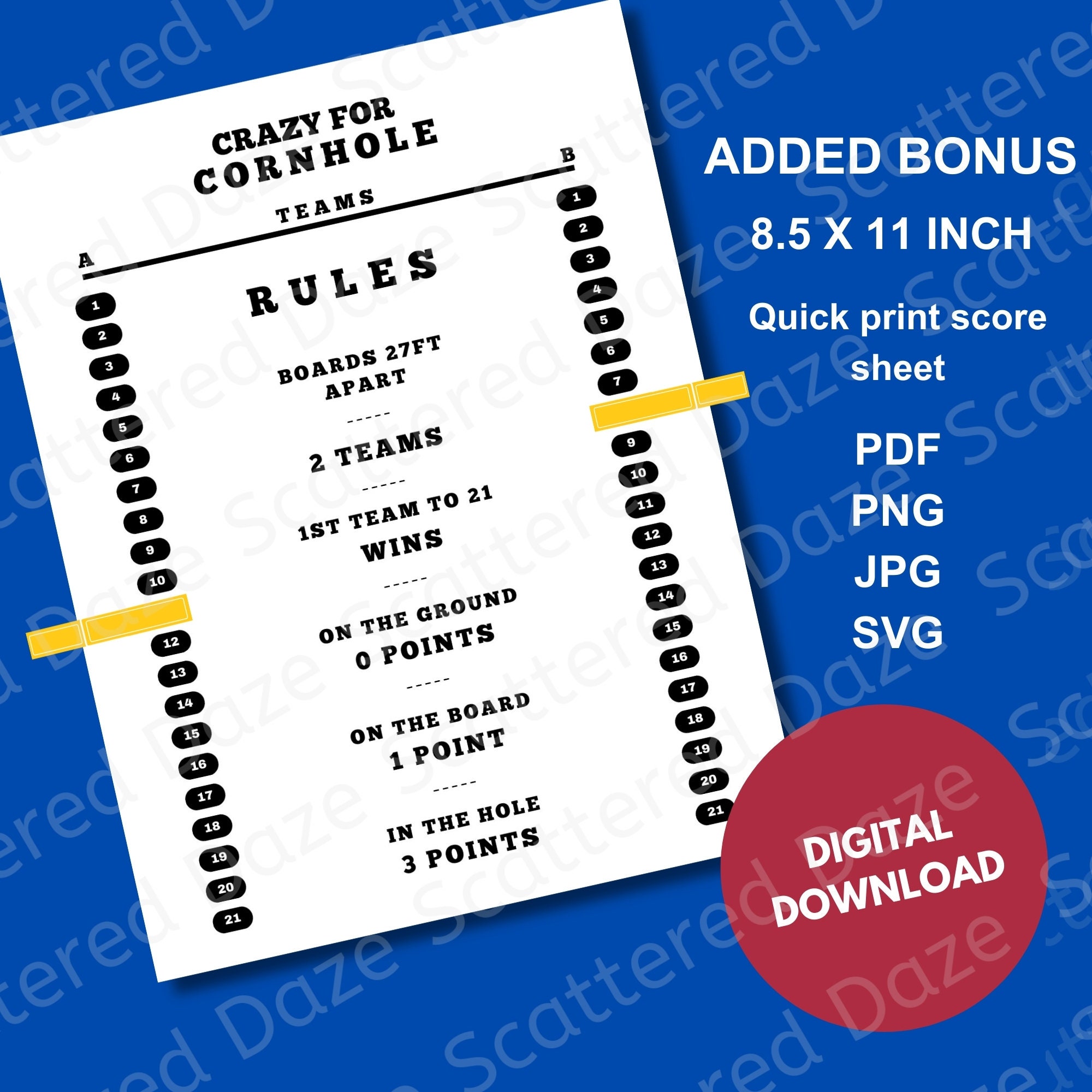 Cornhole Scoreboard SVG, PNG, Corn Hole SVG, Cricut, Silhouette, Cut ...