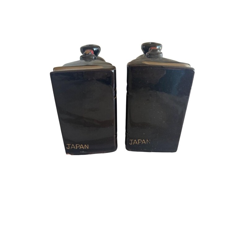 Vintage Japan Train Engine Ceramic Bookends Black & Gold With Red ...