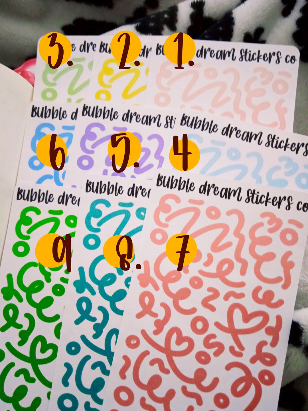 Confetti Deco Polco Matt Sticker Sheetspolco Stickers, Pastel Stickers ...