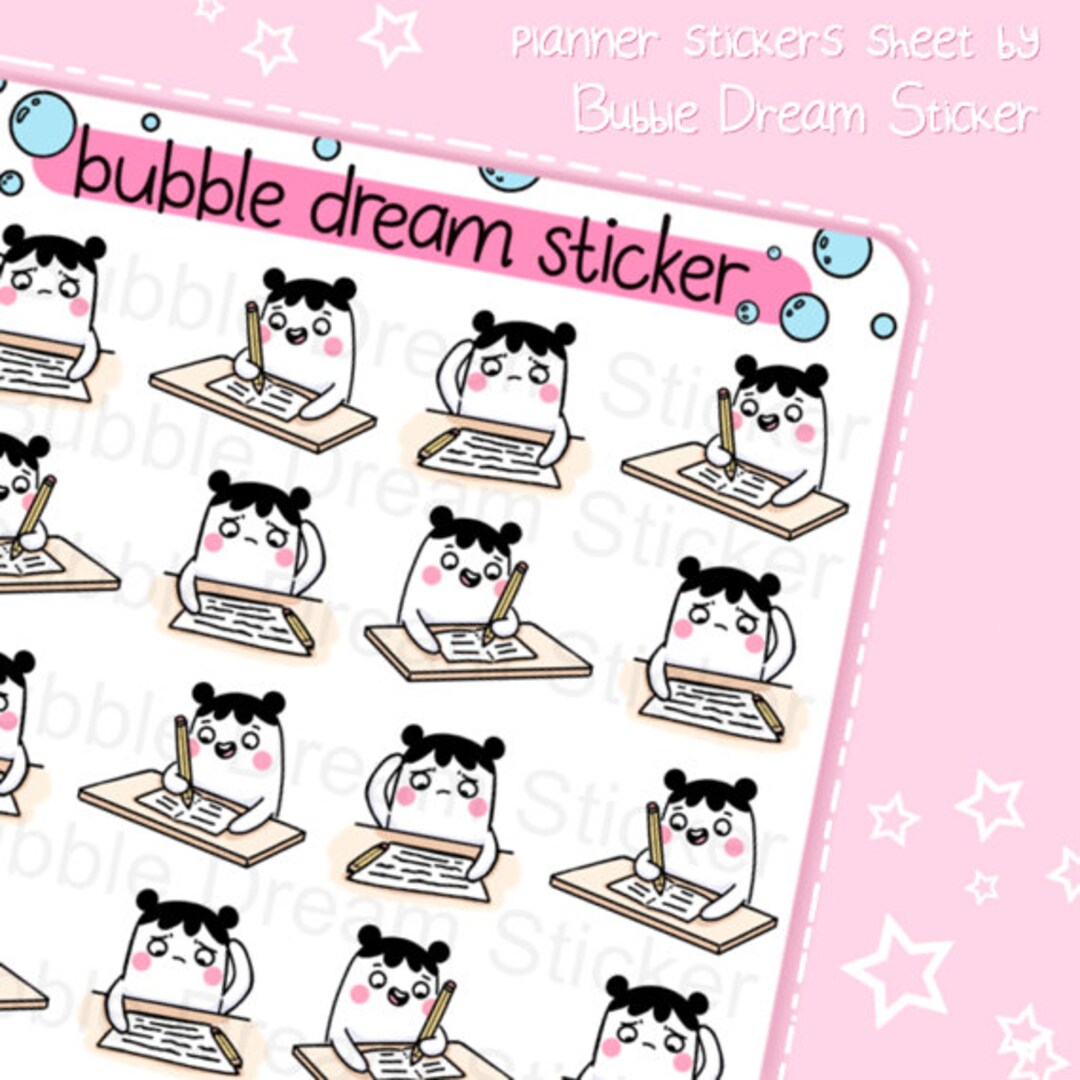 Study Planner Stickers, Work Sticker, School Planner Stickers, Studying ...