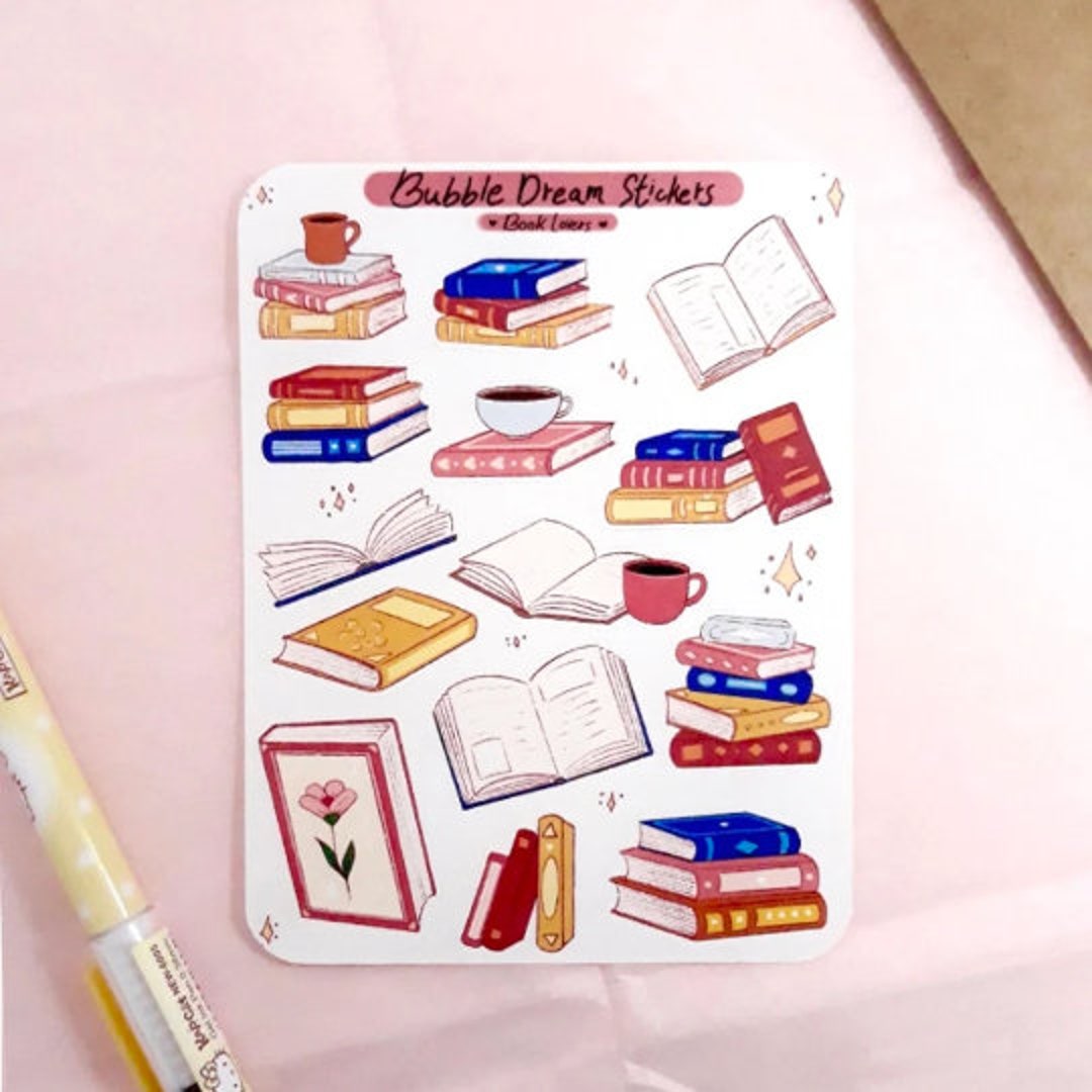 Sticker Sheet Reading Bullet Journal Stickers, Planner Stickers ...