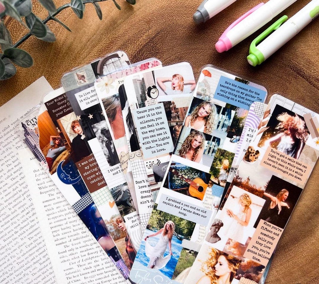 Music Collage Bookmarks | Gift for Book Lover, Personalized Reader, Cute Laminated Bookmark ...