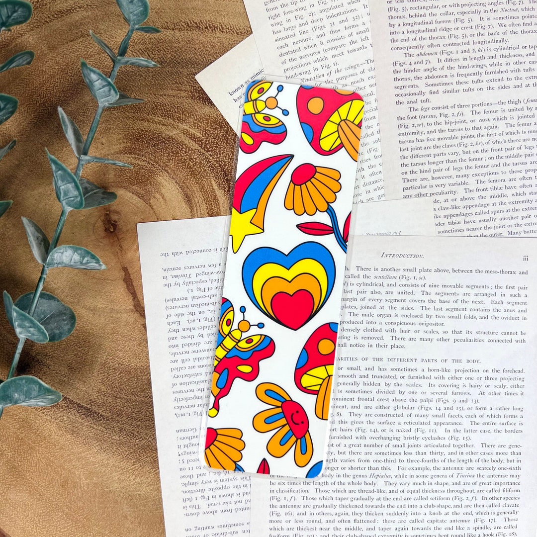 Retro Fun Symbol Bookmark, Gift for Book Lovers, Personalized Bookmark ...