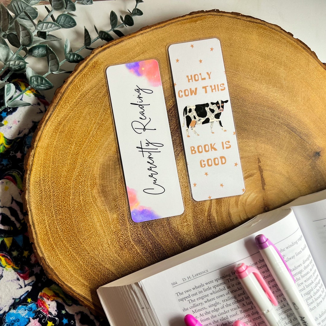Cows and Currently Reading Bookmarks Gift for Book Lovers - Etsy
