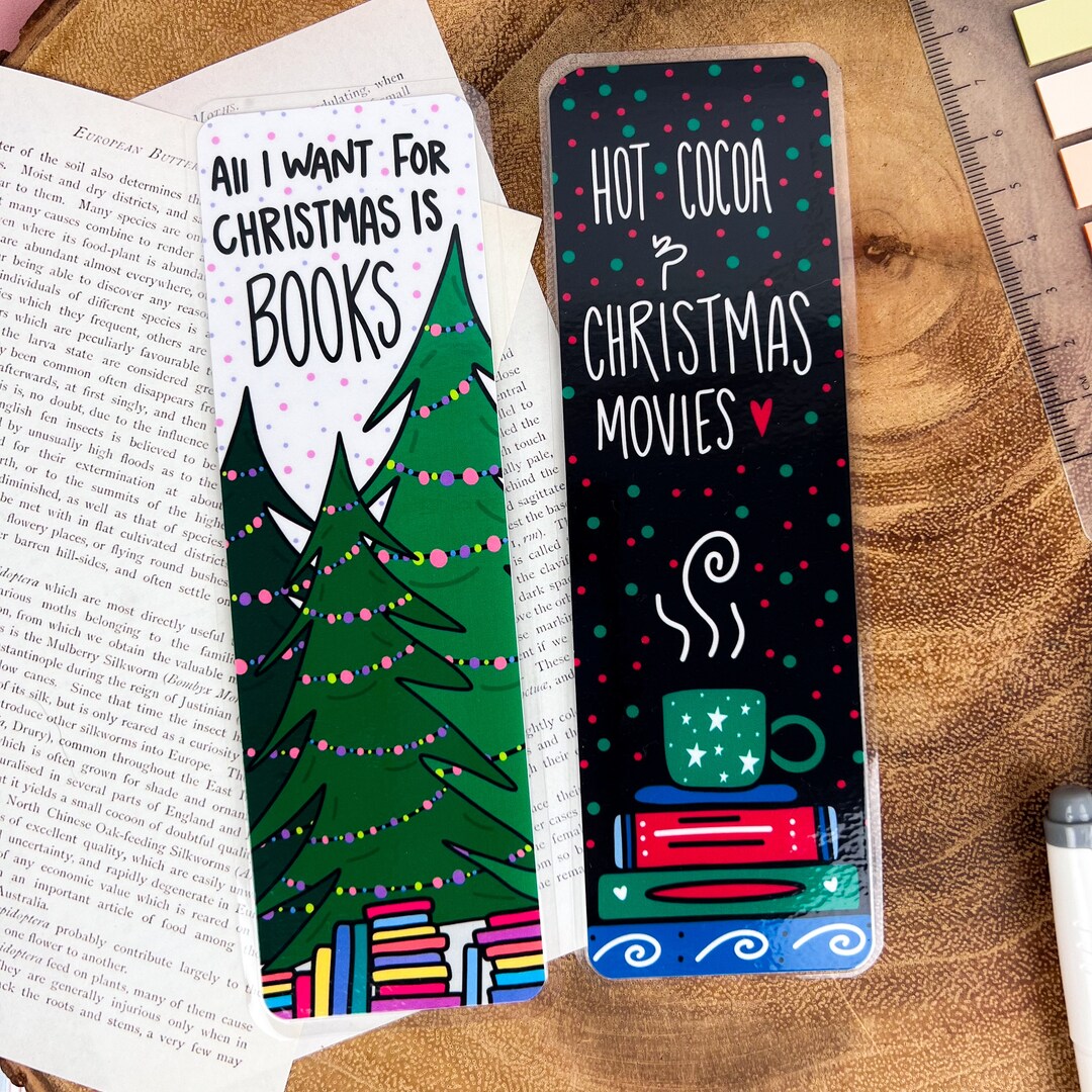 All I Want for Christmas is Books Bookmarks, Gift for Book Lovers ...