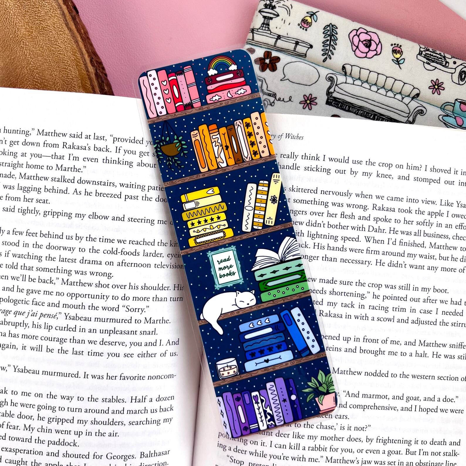 Rainbow Bookshelf Bookmark | Gift for Book Lovers, Cute, Reader ...
