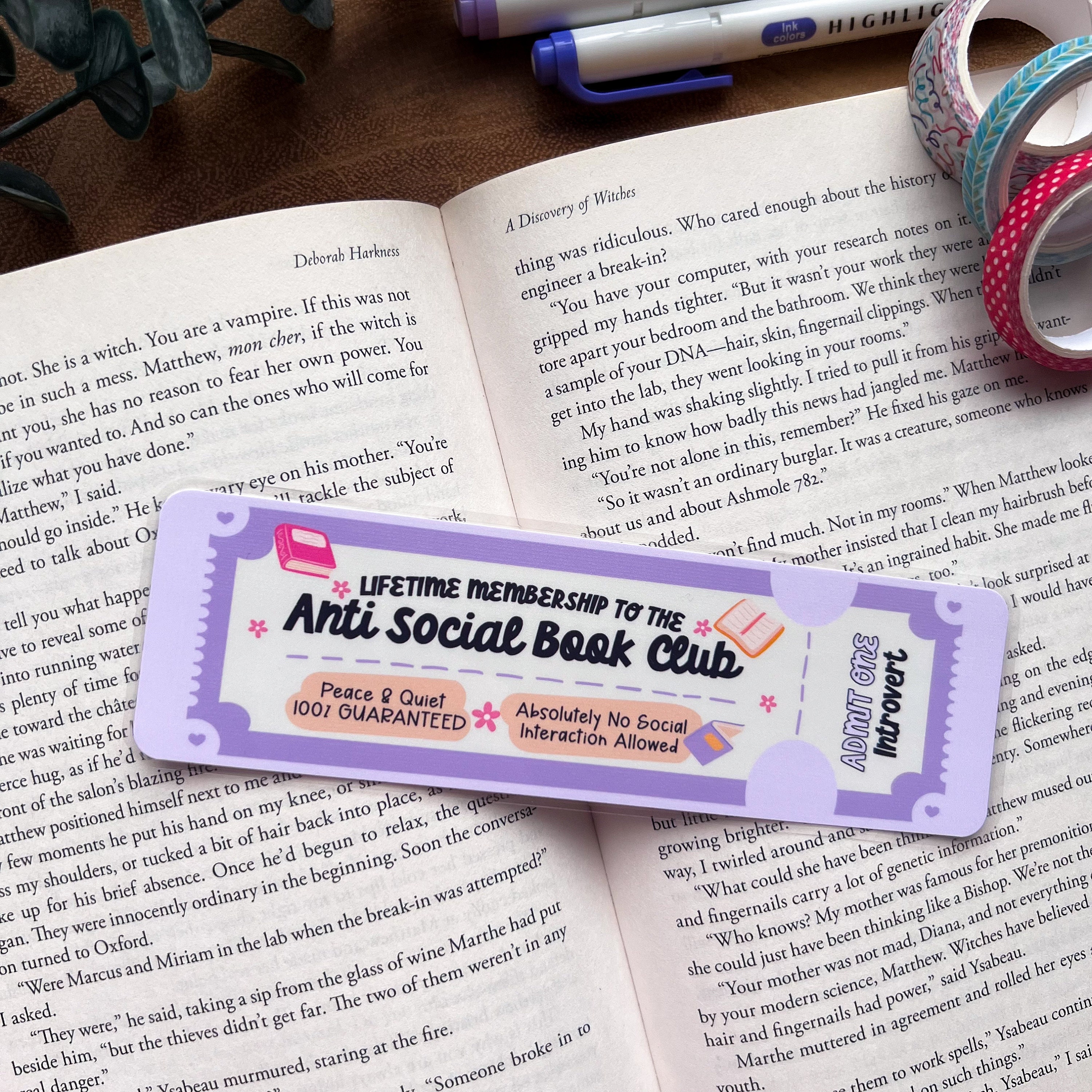 Bookish Trope Ticket Bookmarks | Gift for Book Lovers, Personalized ...