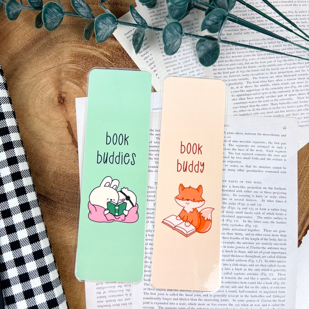 Book Buddies Bookmarks Personalized Reader Gift, Cute Laminated ...