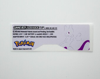 Gameboy Advance Back Sticker - Etsy