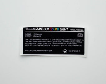 Gameboy Color Light Sticker - Etsy