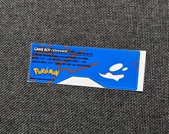 Gameboy Advance Sp Back Stickers - Etsy