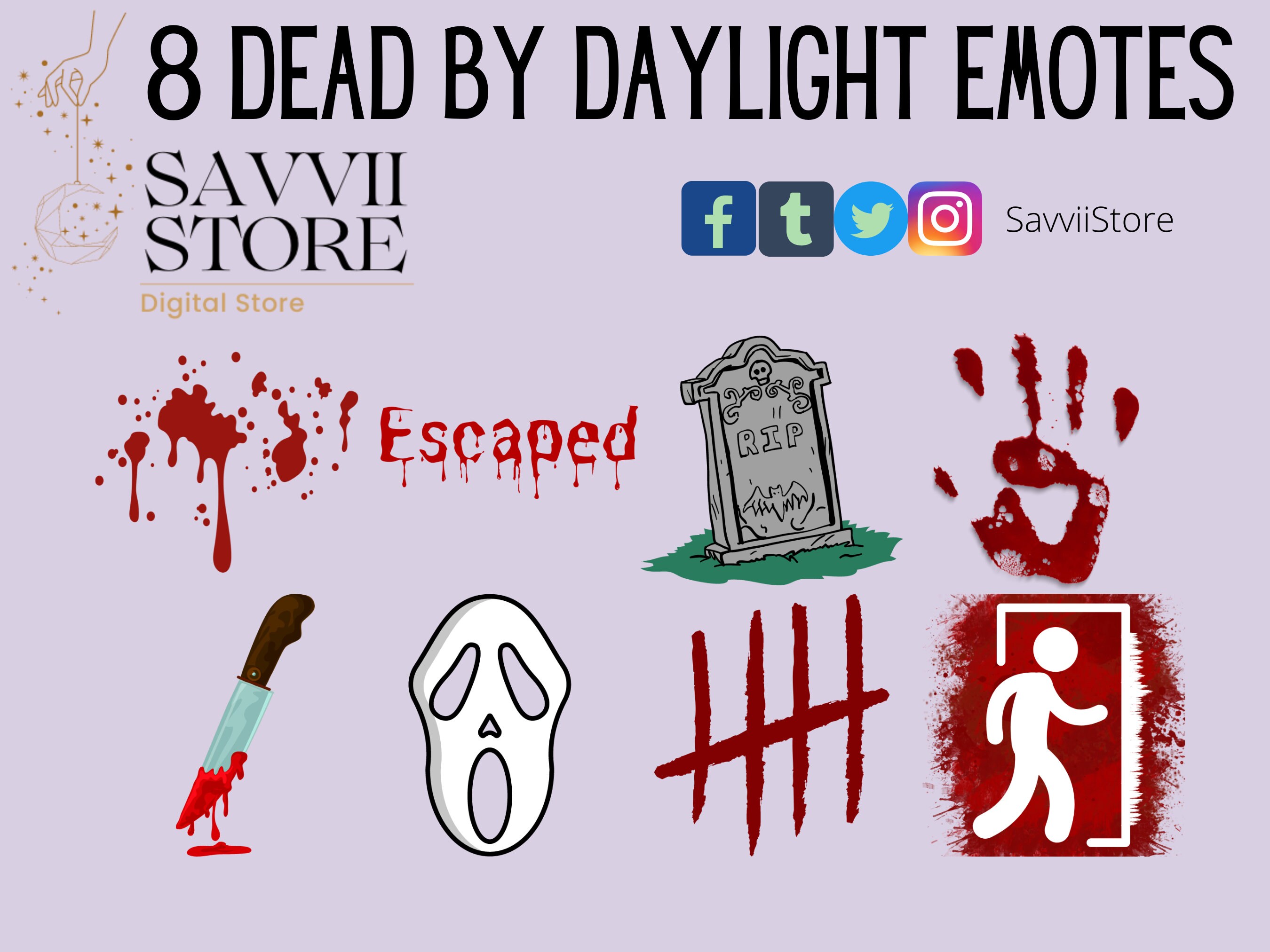 8 Dead by Daylight Themed Twitch Emotes, Horror Theme, Scream Mask ...