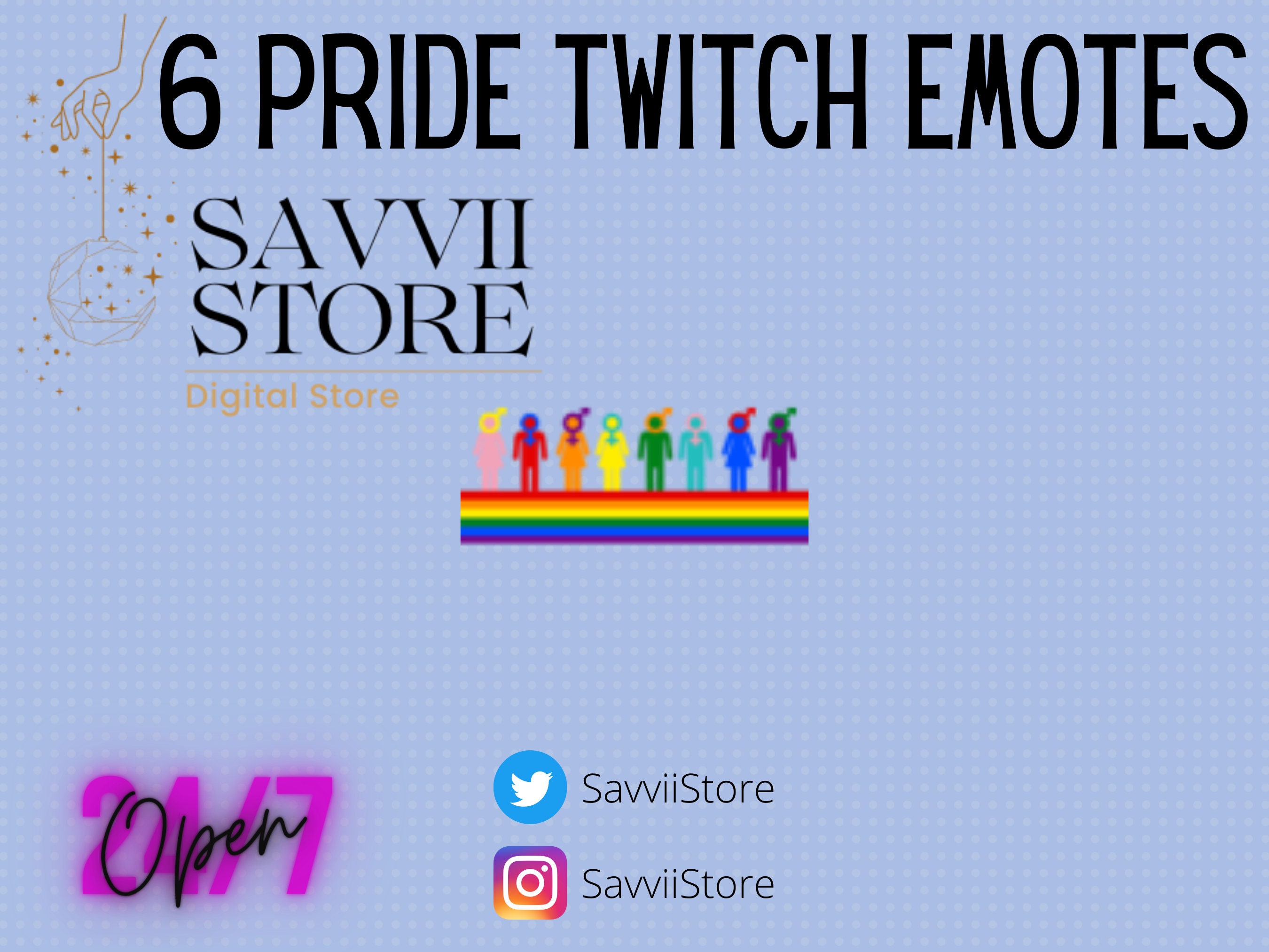 6 Fun Pride Twitch Emote Pack, LGBTQIA Emotes, Pride Emotes, Rainbow ...