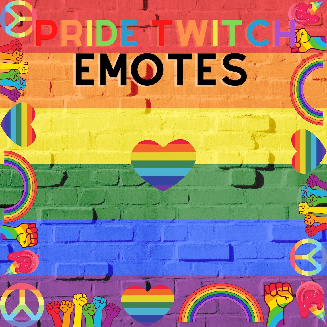 6 Pride Twitch Emote Pack / LGBTQIA Emotes / 112x112 / Pride | Etsy España