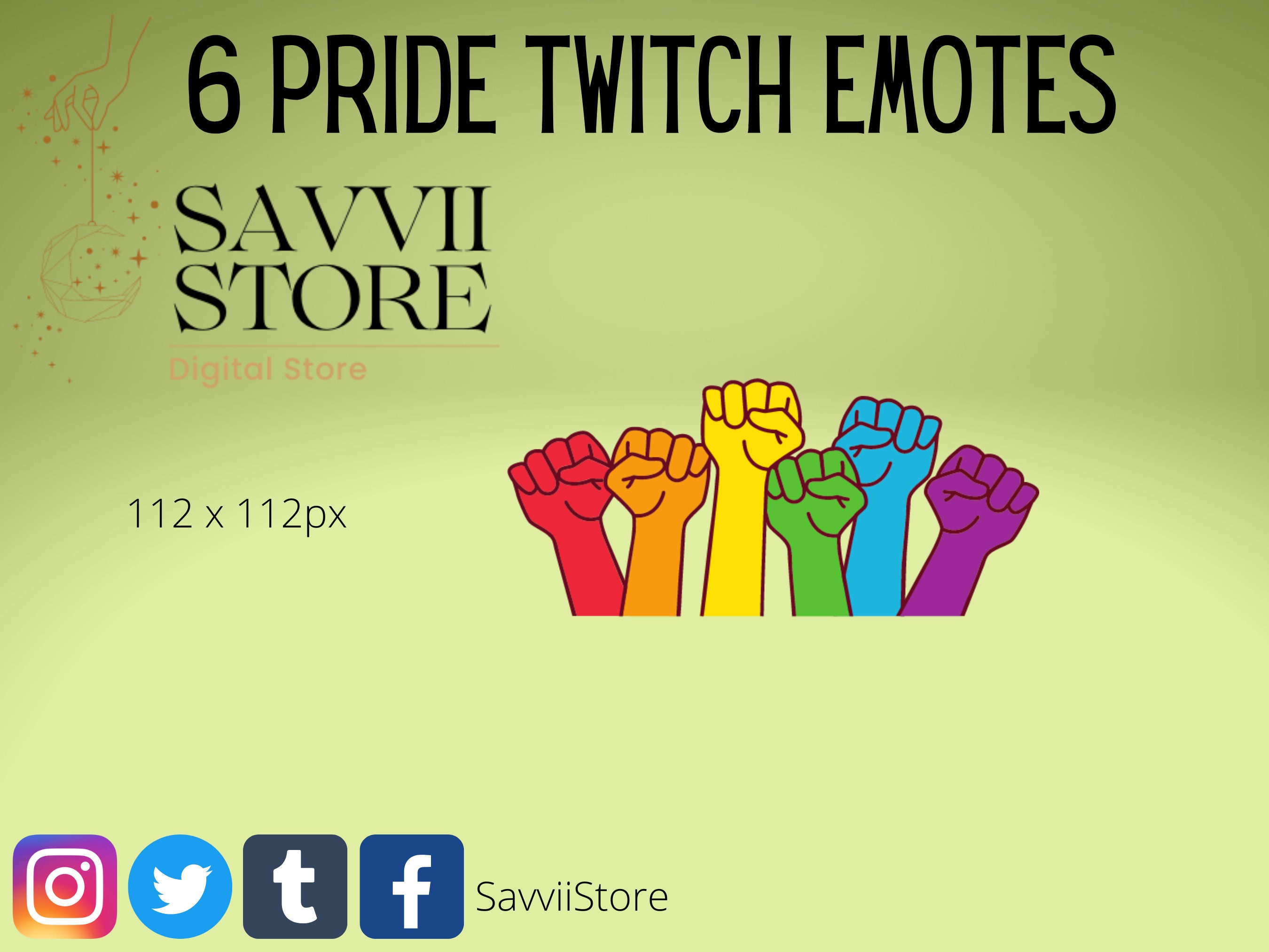 6 Pride Twitch Emote Pack, LGBTQIA Emotes, Pride Emotes, Twitch Pride ...