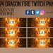 24 Dragon Fire Twitch Panels, Dragon Twitch Panels, Fantasy Twitch ...