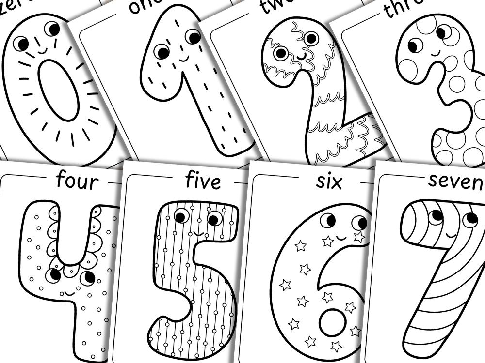 Printable Numbers Coloring Book 0-20 for Toddlers and Preschoolers ...