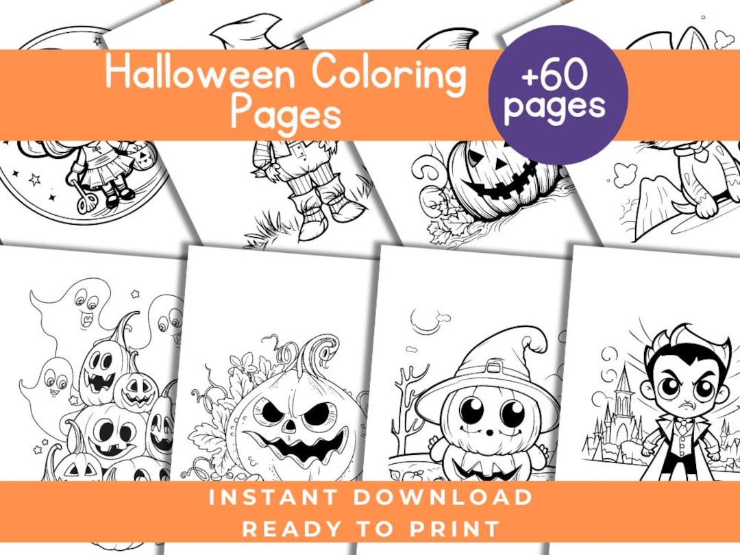 Halloween Printable Coloring Pages Kids Halloween Printable Coloring ...
