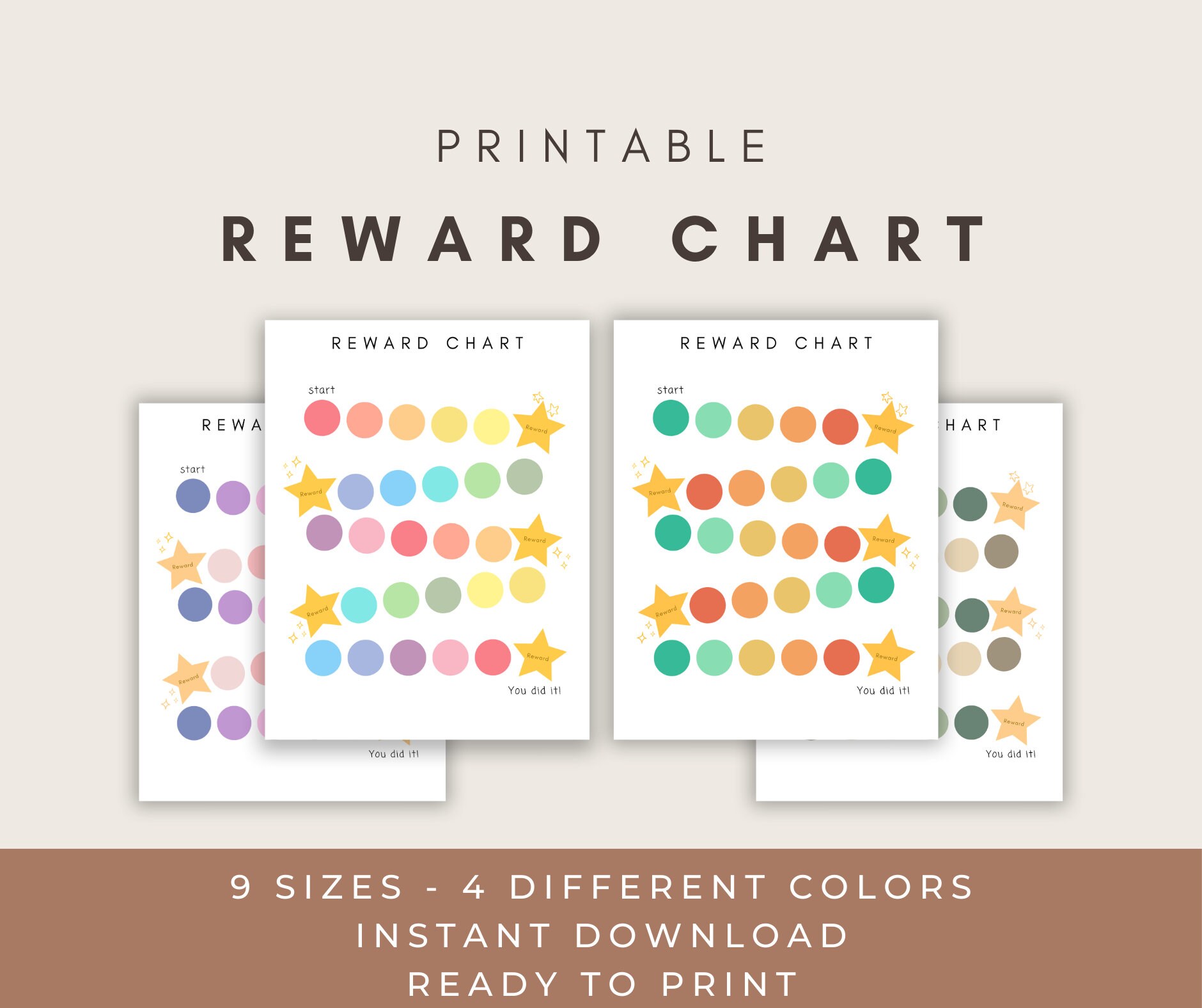 Reward Chart, Reward Chart Printable, Toddler Reward Chart, Kids ...