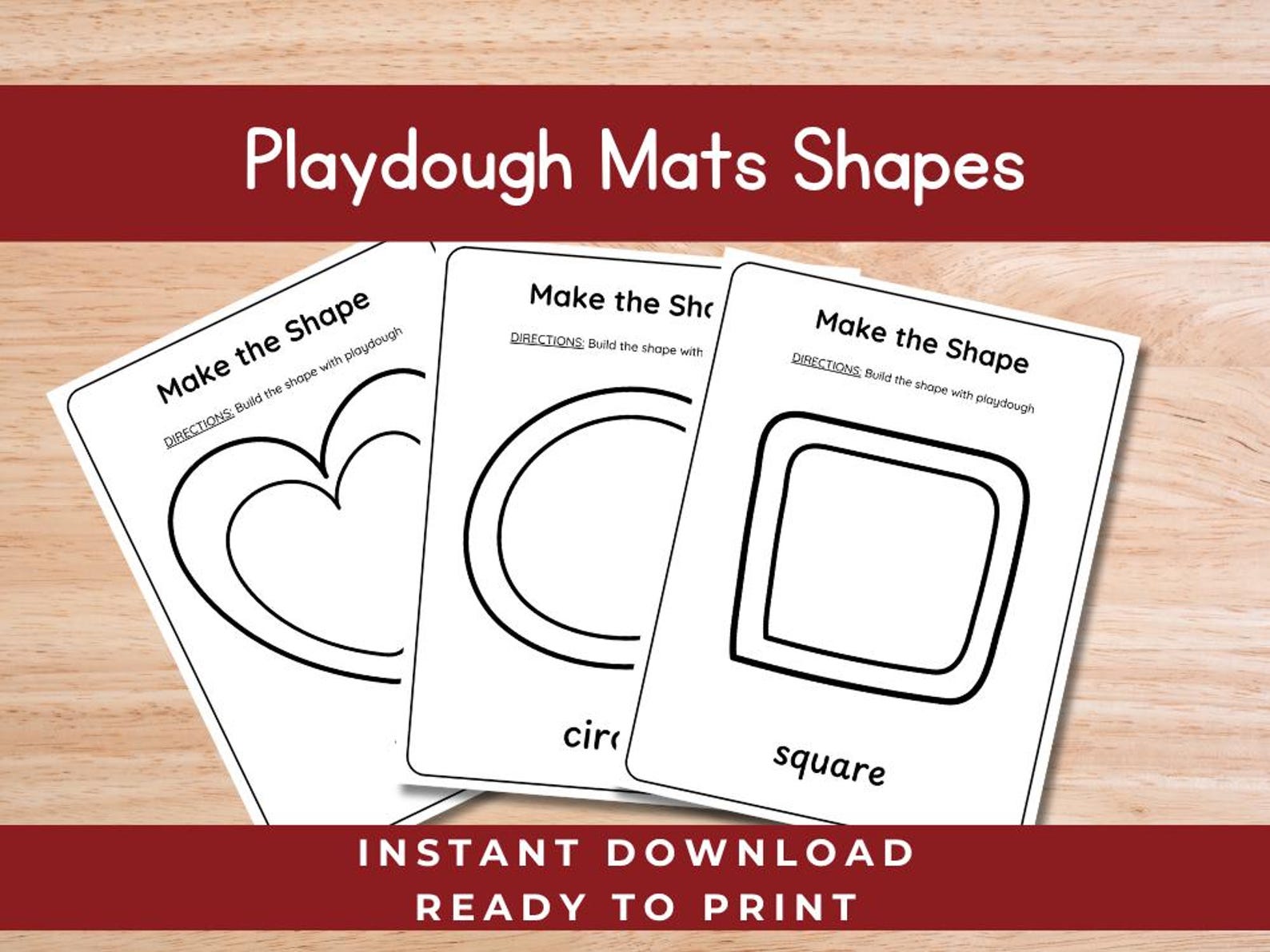 Printable Shape Playdough Mats – 9 Shape Activities for Toddlers ...