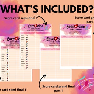 Eurovision 2025 Score Cards Semi-finals + Grand Final Eurovision 2025 ...