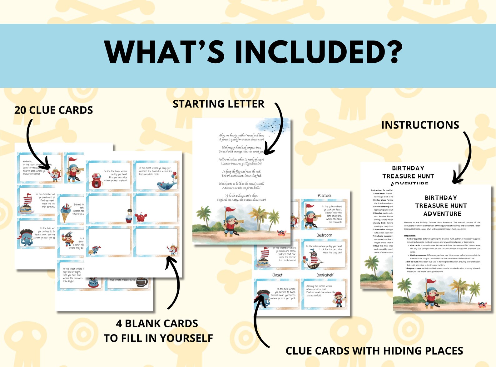 DIY Pirate Treasure Hunt for Kids | Birthday Treasure Hunt | Birthday ...