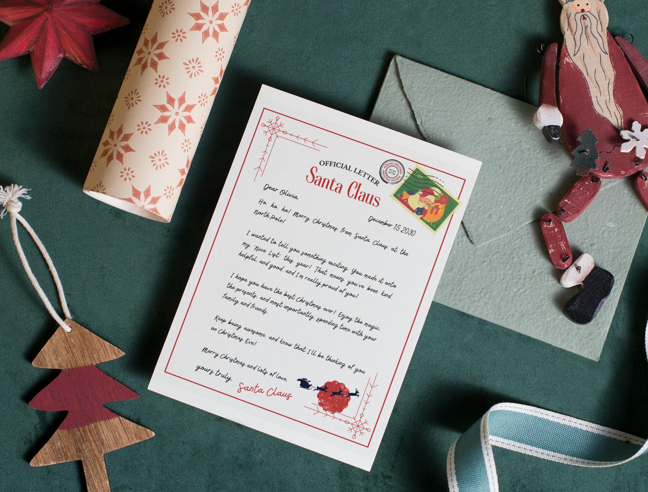 Editable Letter From Santa, Printable Letter From Santa, Printable ...