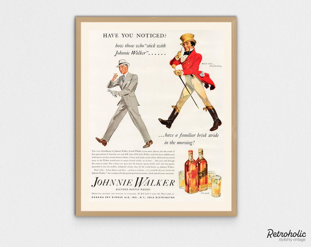 VINTAGE SCOTCH WHISKY Ad, 1930s Liquor Ad, Kitchen Print, Retro Bar ...