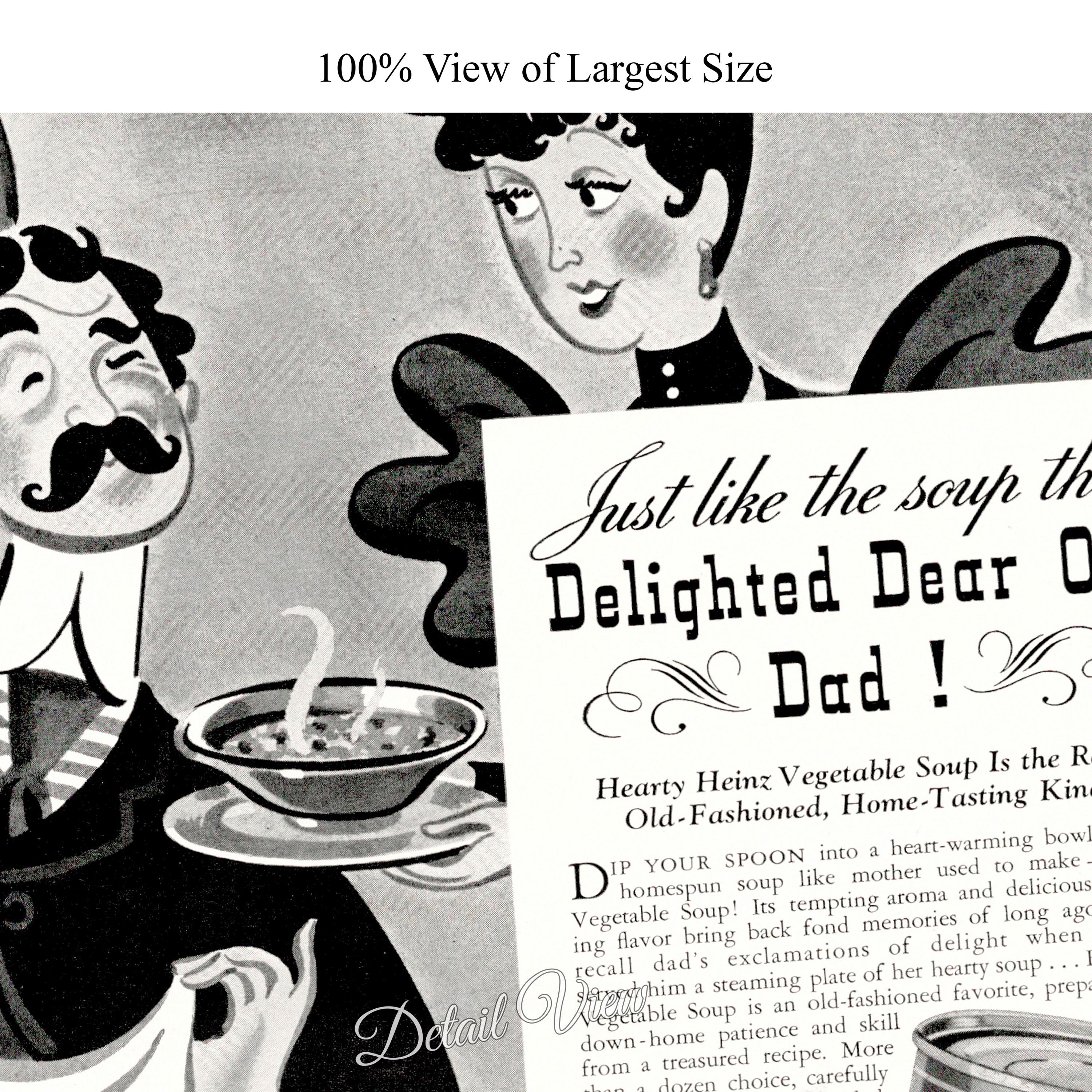 Retro Soup Ad, 1930s Retro Kitchen Art, Vintage Kitchen Poster, Food ...