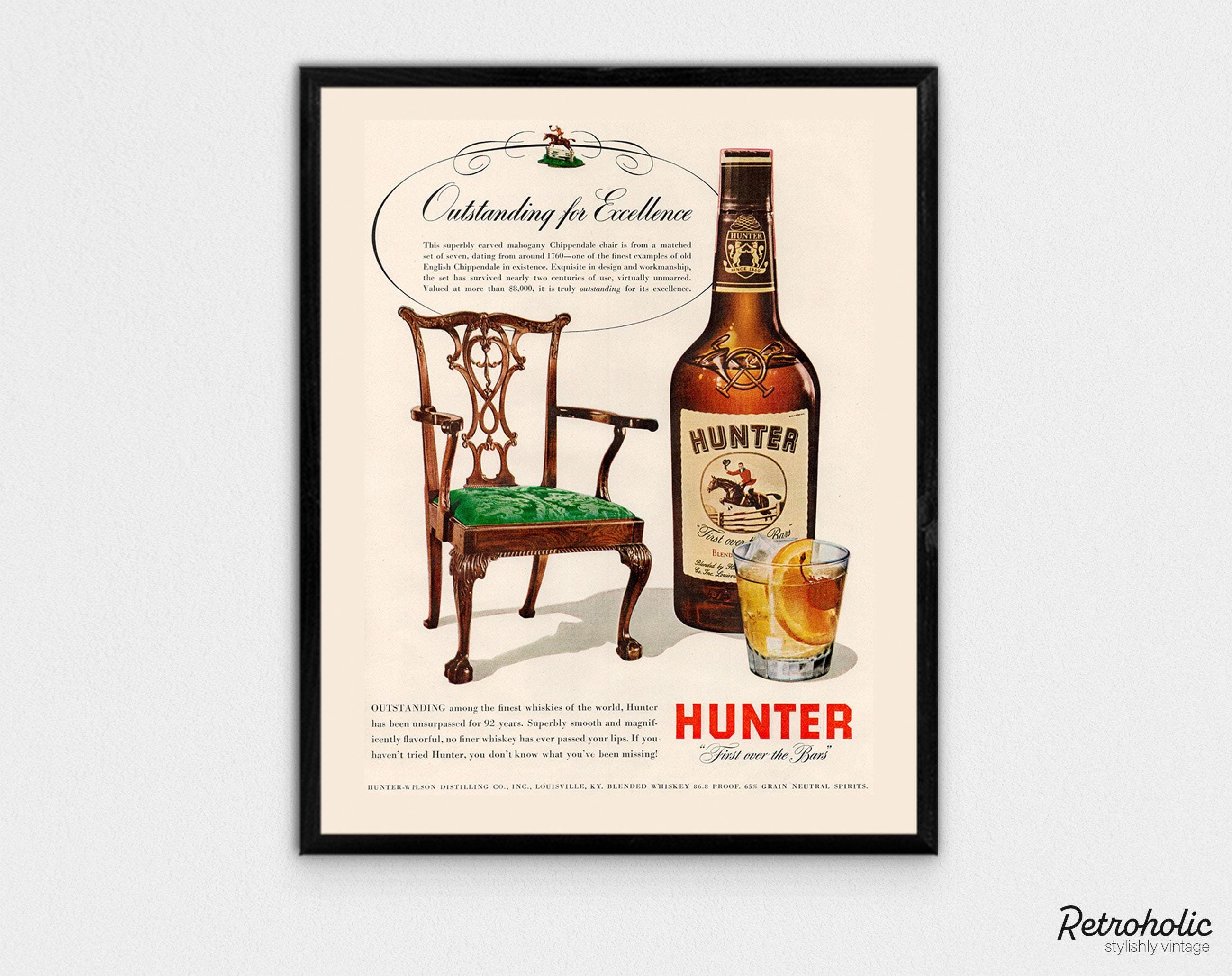 VINTAGE KENTUCKY WHISKEY Ad, 1950s Manly Ad Appeal, Kitchen Cocktail ...
