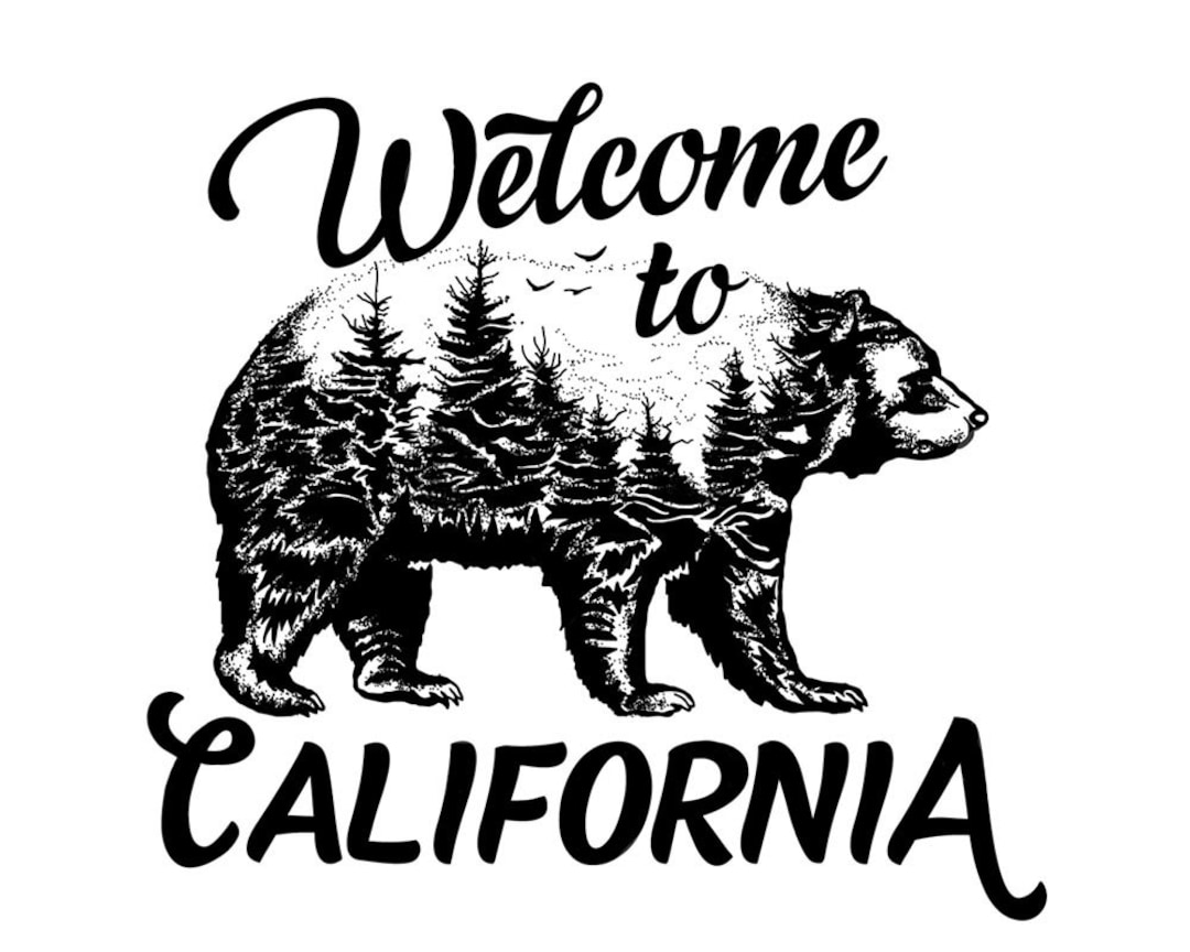 Welcome to California Svg Bear Svg California Svg Forest - Etsy