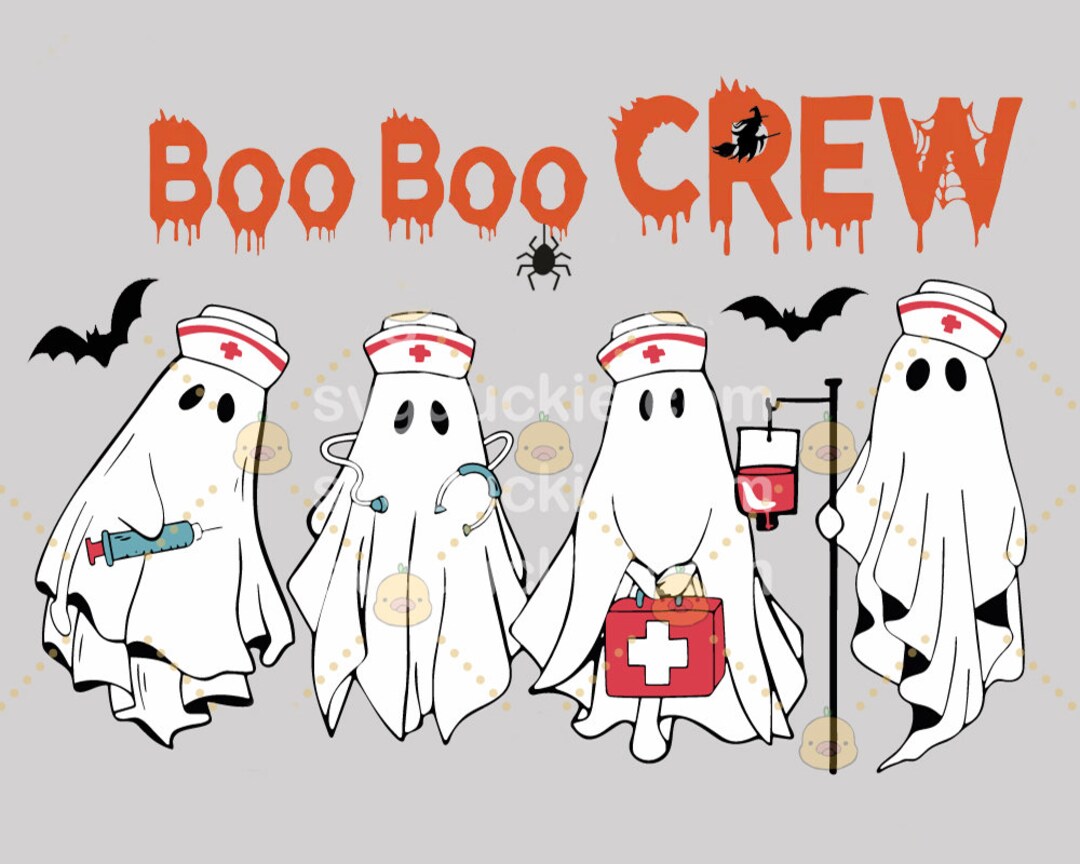Nurse Boo Crew Svg Cute Spooky Nurse Svg Nurse Halloween - Etsy