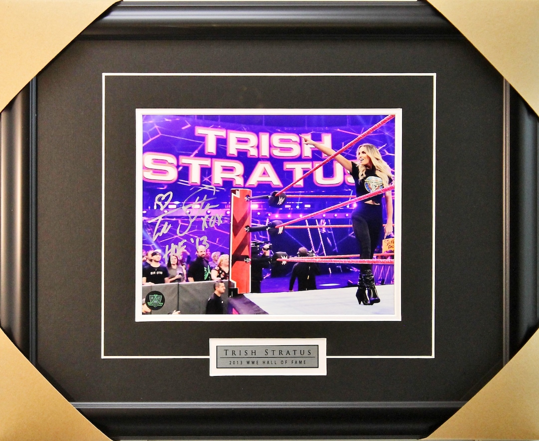 Trish Stratus Signed Autograph WWF WWE Wrestling 8x10 Framed - Etsy