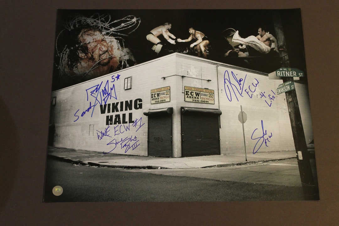 Sabu Shane Douglas Rhino RVD Sandman Autograph ECW WWE Wrestling 16x20 ...