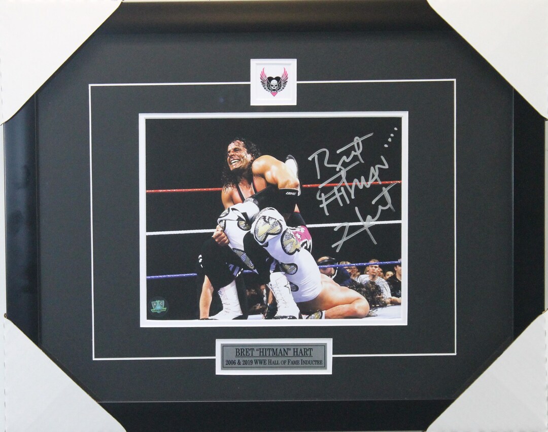 Bret Hitman Hart Signed Autograph WWF WWE Wrestling 8x10 Framed - Etsy