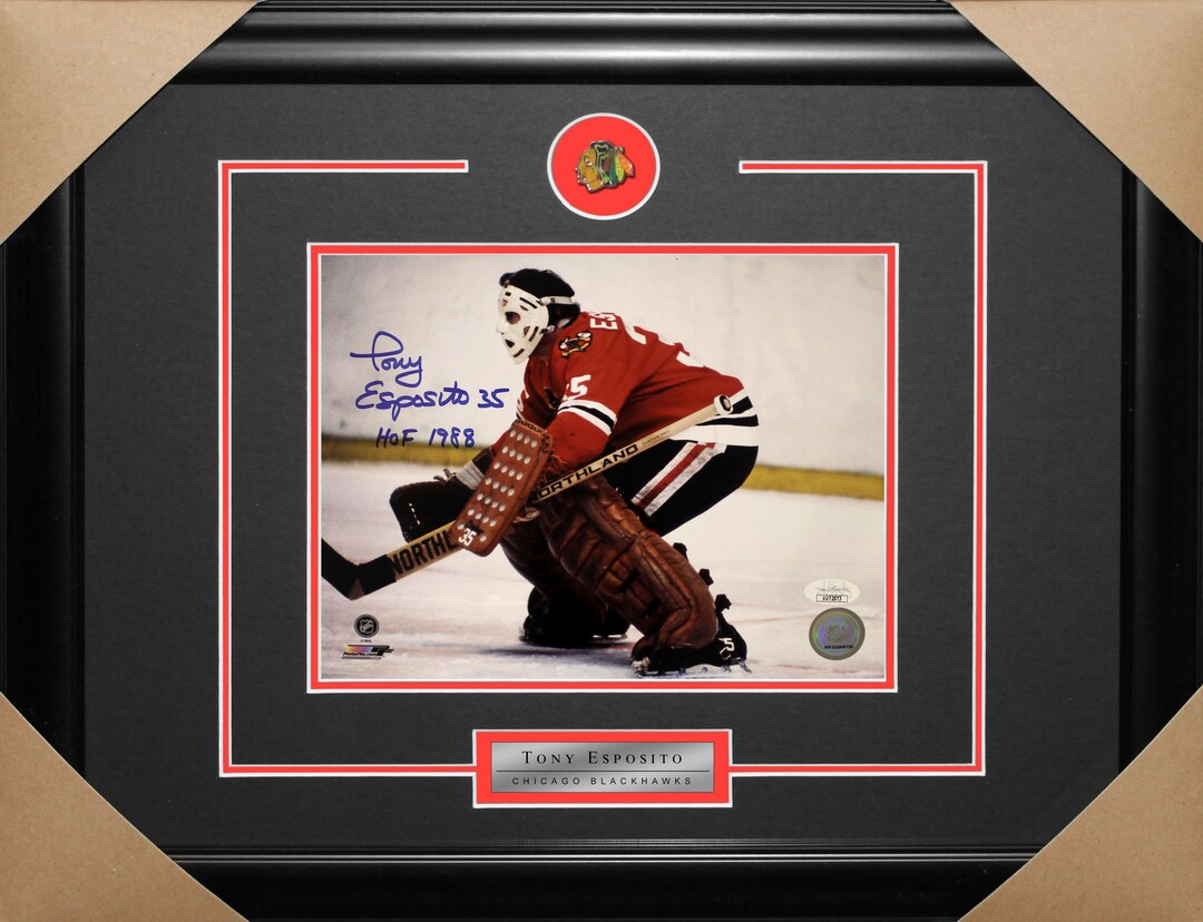 Tony Esposito Signed Autograph Chicago Black Hawks 8x10 Framed - Etsy