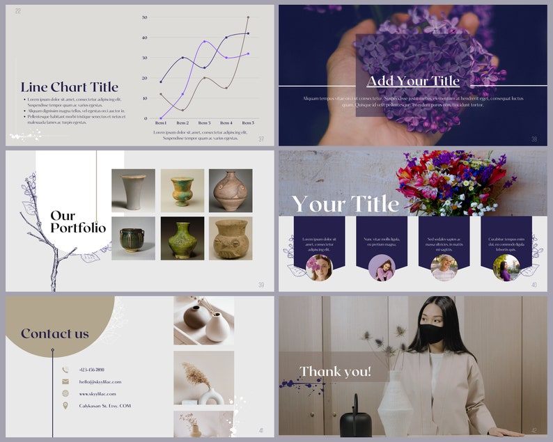 Violet and Beige Powerpoint Template Business School Professional Presentation Report PPT Slides ...