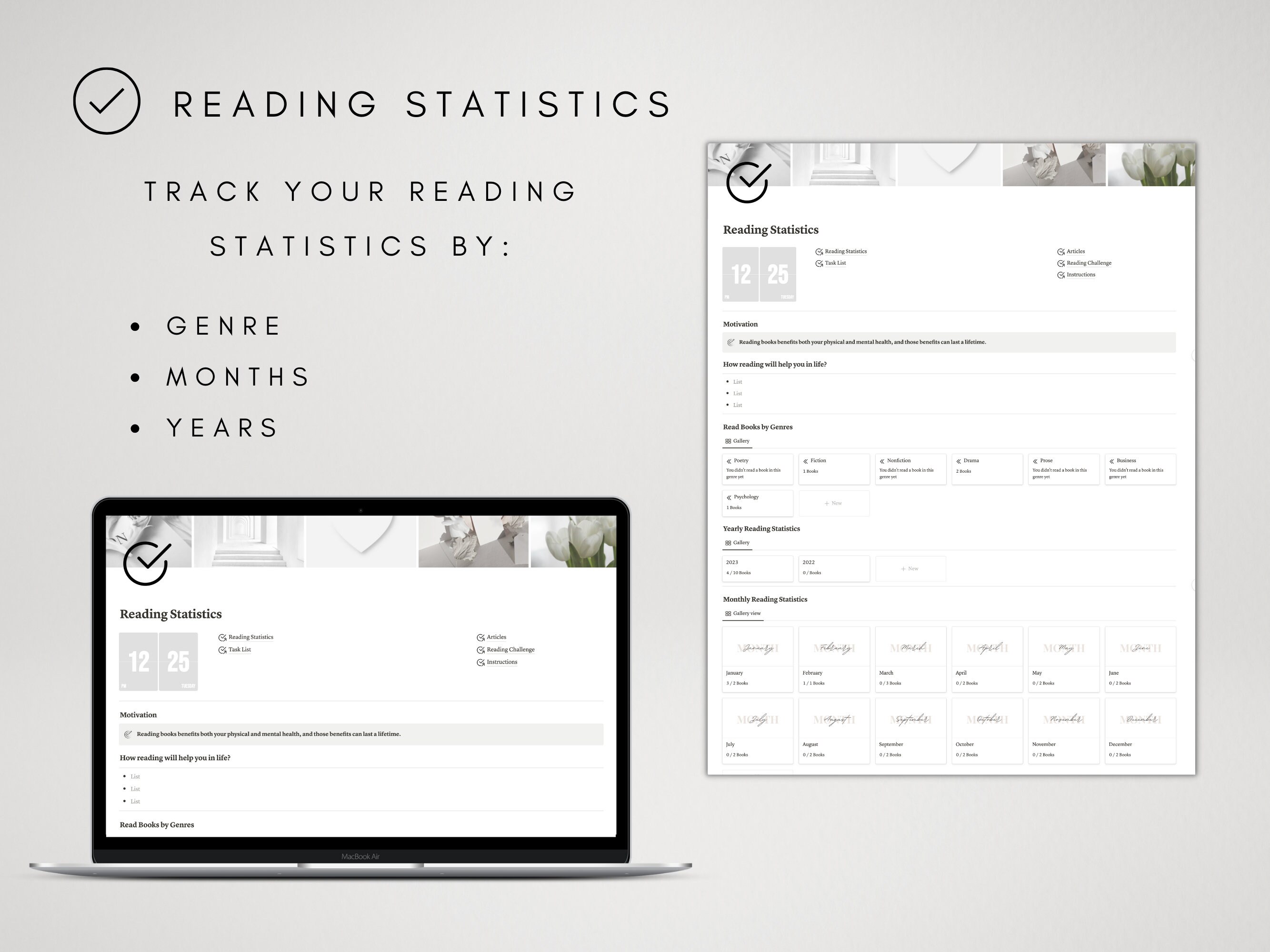 Notion Reading Tracker Template: Digital Library & 30-day Challenge ...