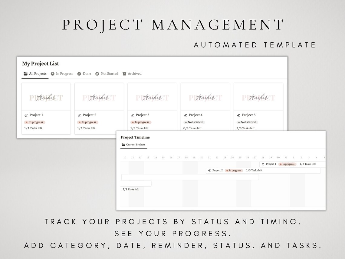 Notion Template | Notion Project Management Template | Digital Project ...
