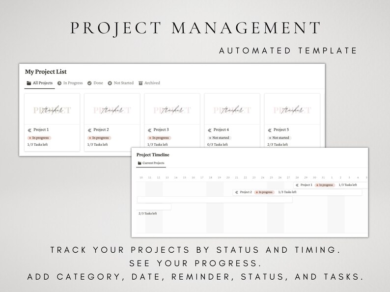 Notion Template | Notion Project Management Template | Digital Project ...
