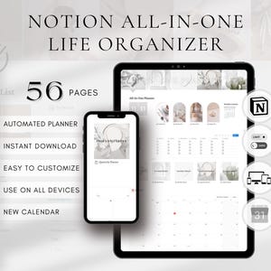 Ultimate Notion All in One Planner Dashboard| Digital Life Organizer ...
