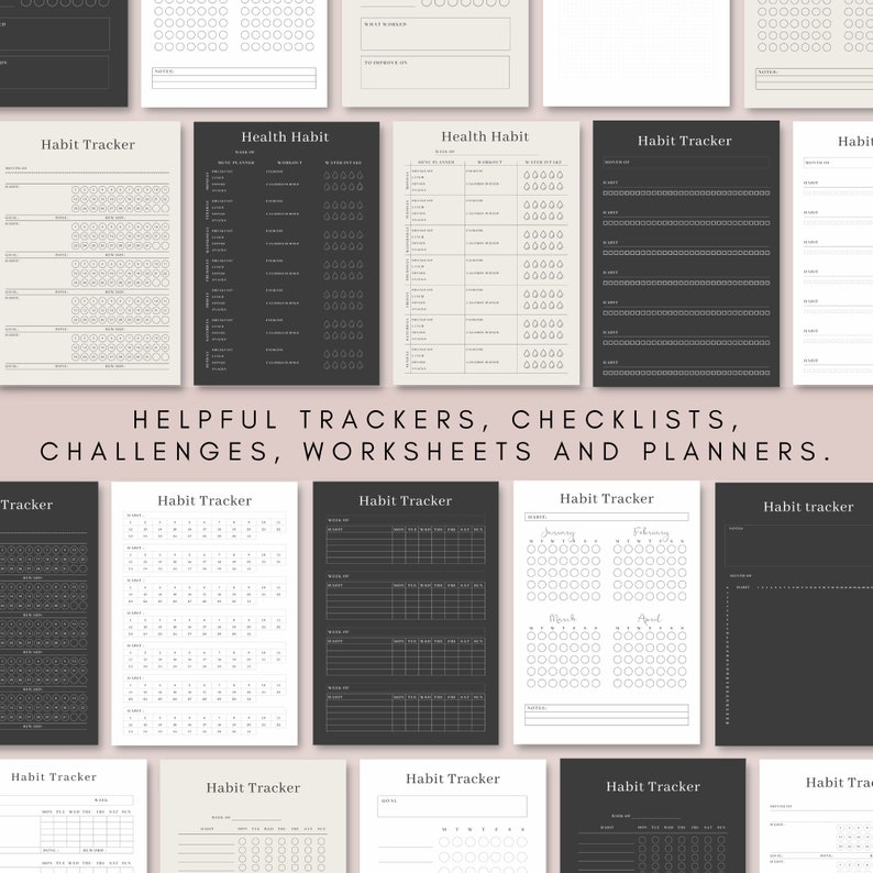 Habit Tracker Printable Digital Goodnotes Wellness Planner Daily ...